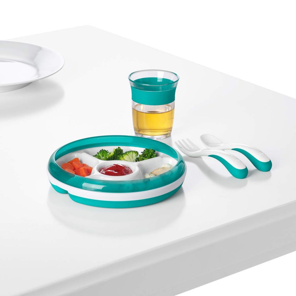 Oxo Tot Divided Plate with Removable Training Ring – Tickled Babies