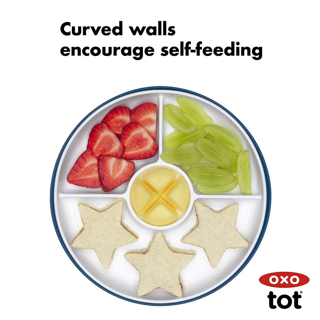OXO Tot Stick and Stay Suction Divided Plate – Tickled Babies